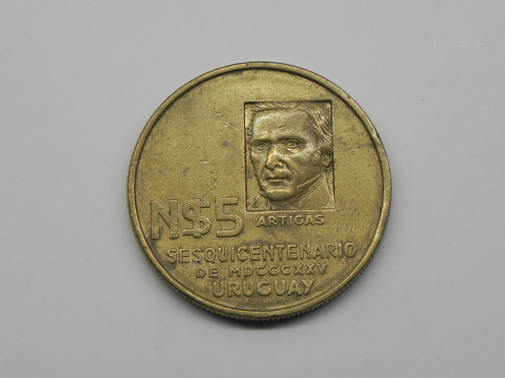 58281/ 5 PESOS 1975 URUGWAJ 150 ROCZ. RUCHU REWOLUCYJNEGO • Cena ...