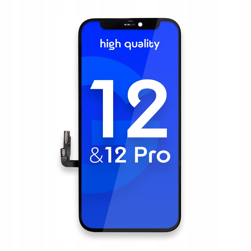 Apple iPhone 12/iPhone 12 Pro LCD Display + Touchscreen - High - Black ...