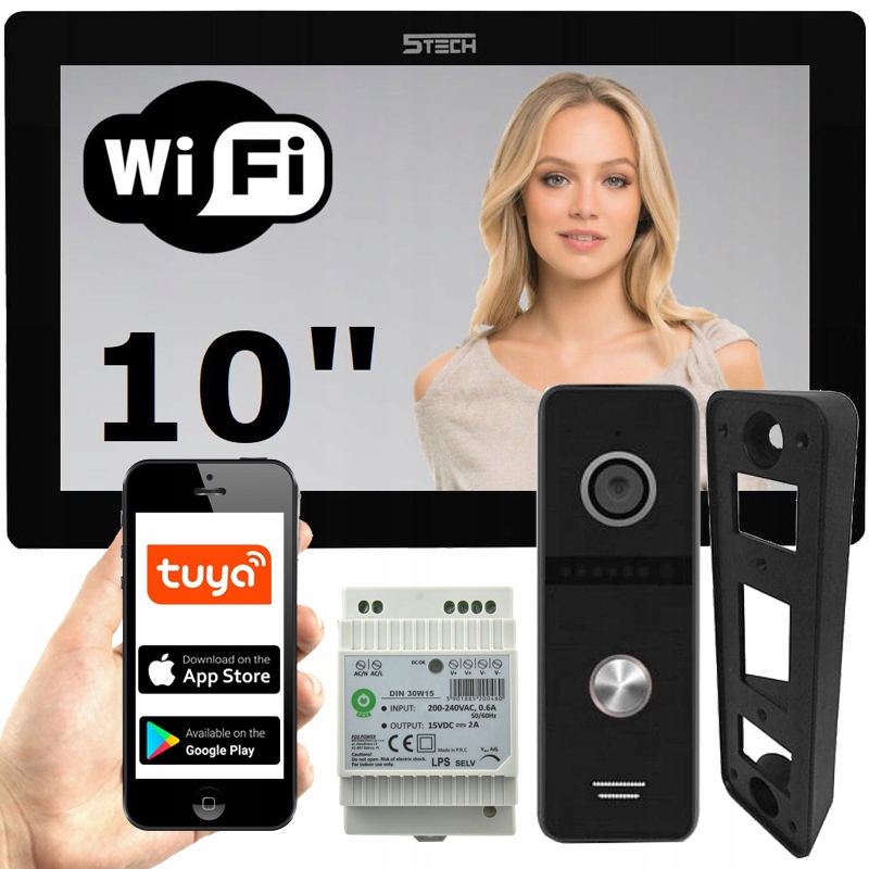Wideodomofon IP 5tech Verus WIFI Dotykowy FHD DIN (5905884581018) • Cena, Opinie 13214594112 ...