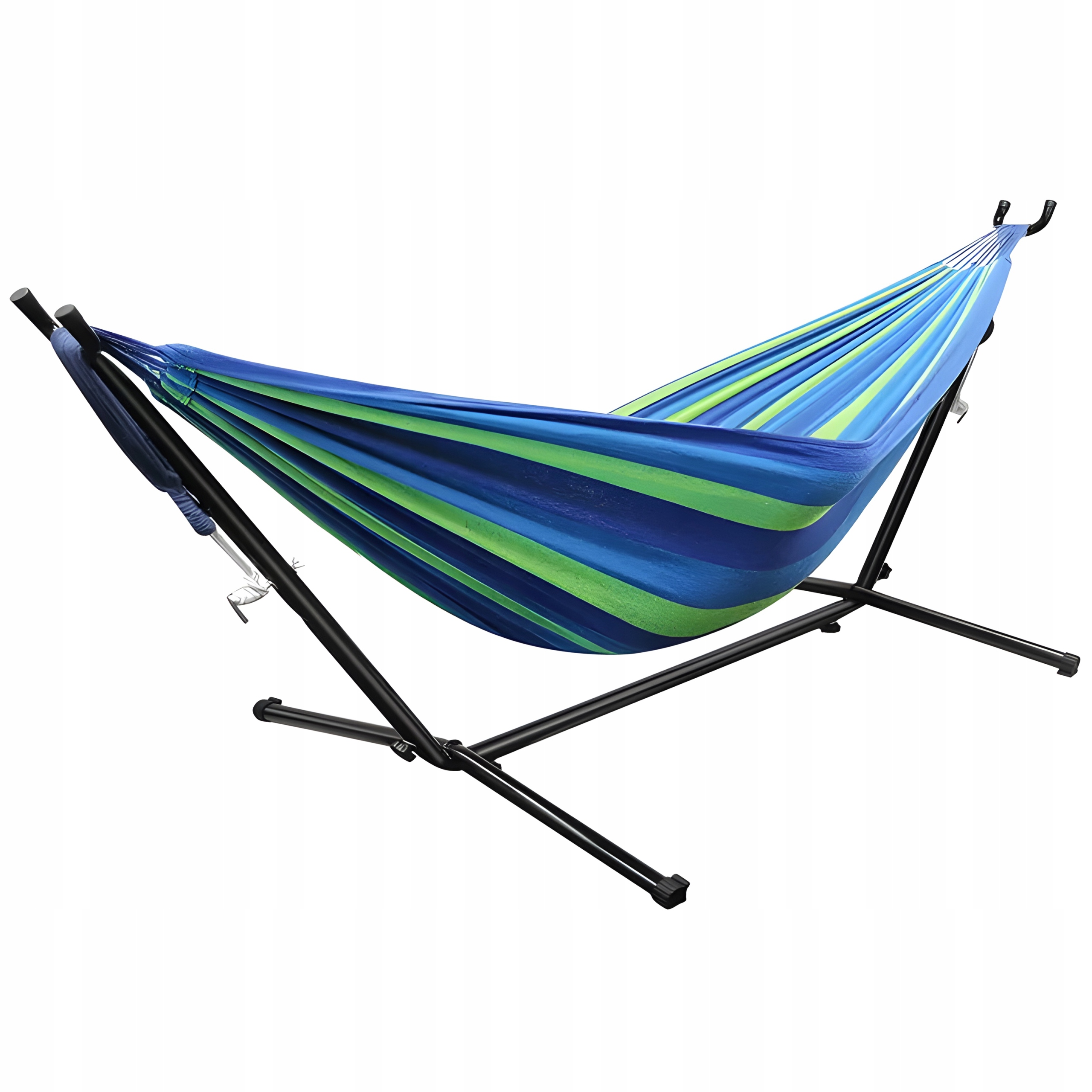 HAMAK ZE STELAŻEM Stelaż do hamaka STOJAK NA HAMAK OGRODOWY DWUOSOBOWY ...