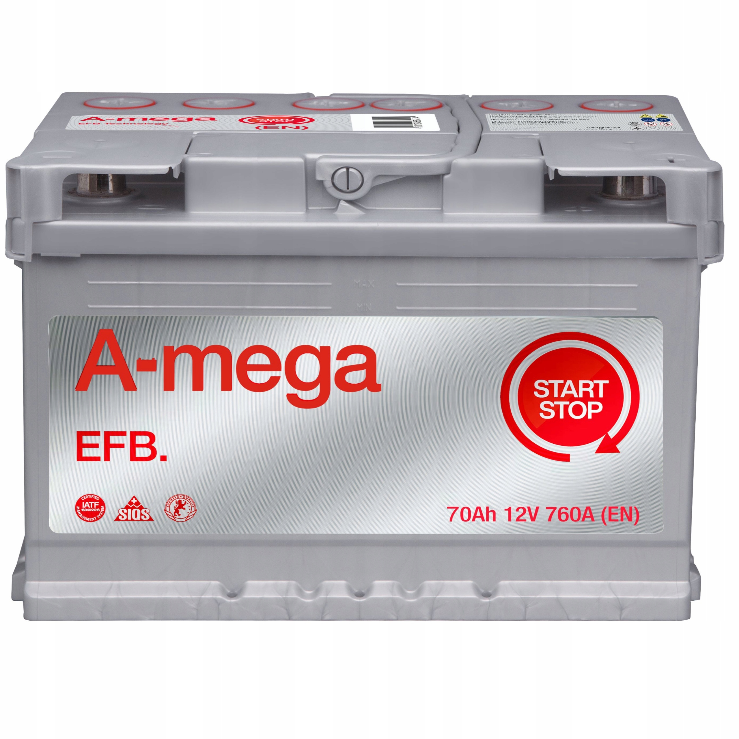 Akumulator AMEGA EFB Start&Stop 12V 70Ah 760A za 540.00PLN z Wrocław - Allegro - (15269360101)