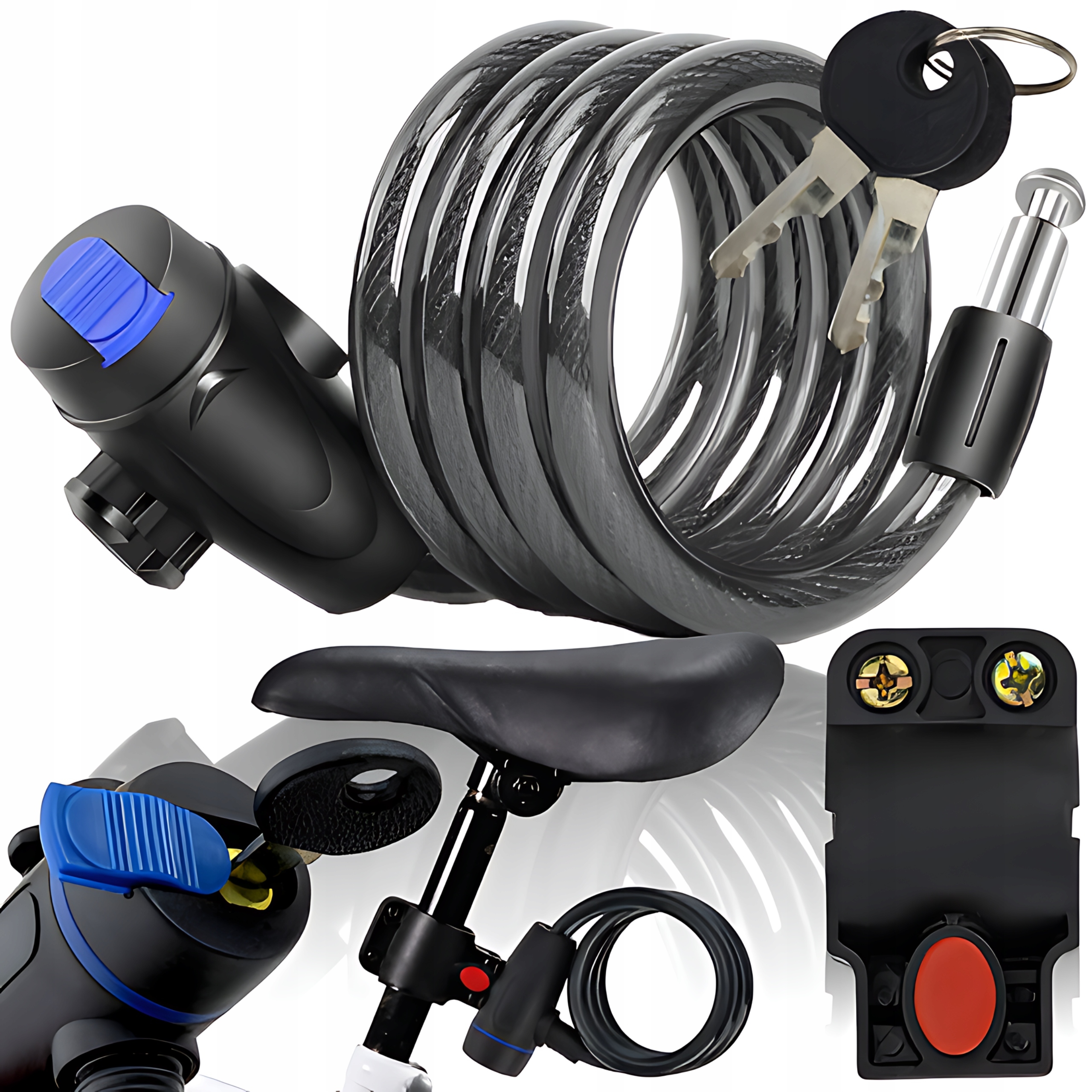 Zabezpieczenie rowerowe linka MAXSELL BLOKADA ROWEROWA KOŁA ŁAŃCUCH - 5905718928873 ...