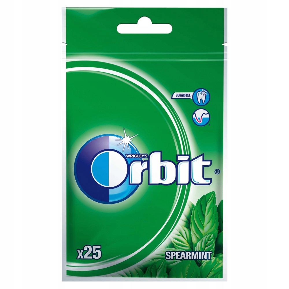 Guma do Żucia Orbit Spearmint Gumy Miętowe Bez Cukru 25szt 14104519798 ...