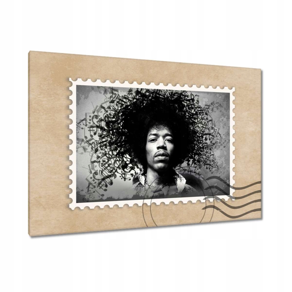 60x40 cm-es Jimmy Hendrix kép kottákkal, • Ár, Vélemények - Allegro