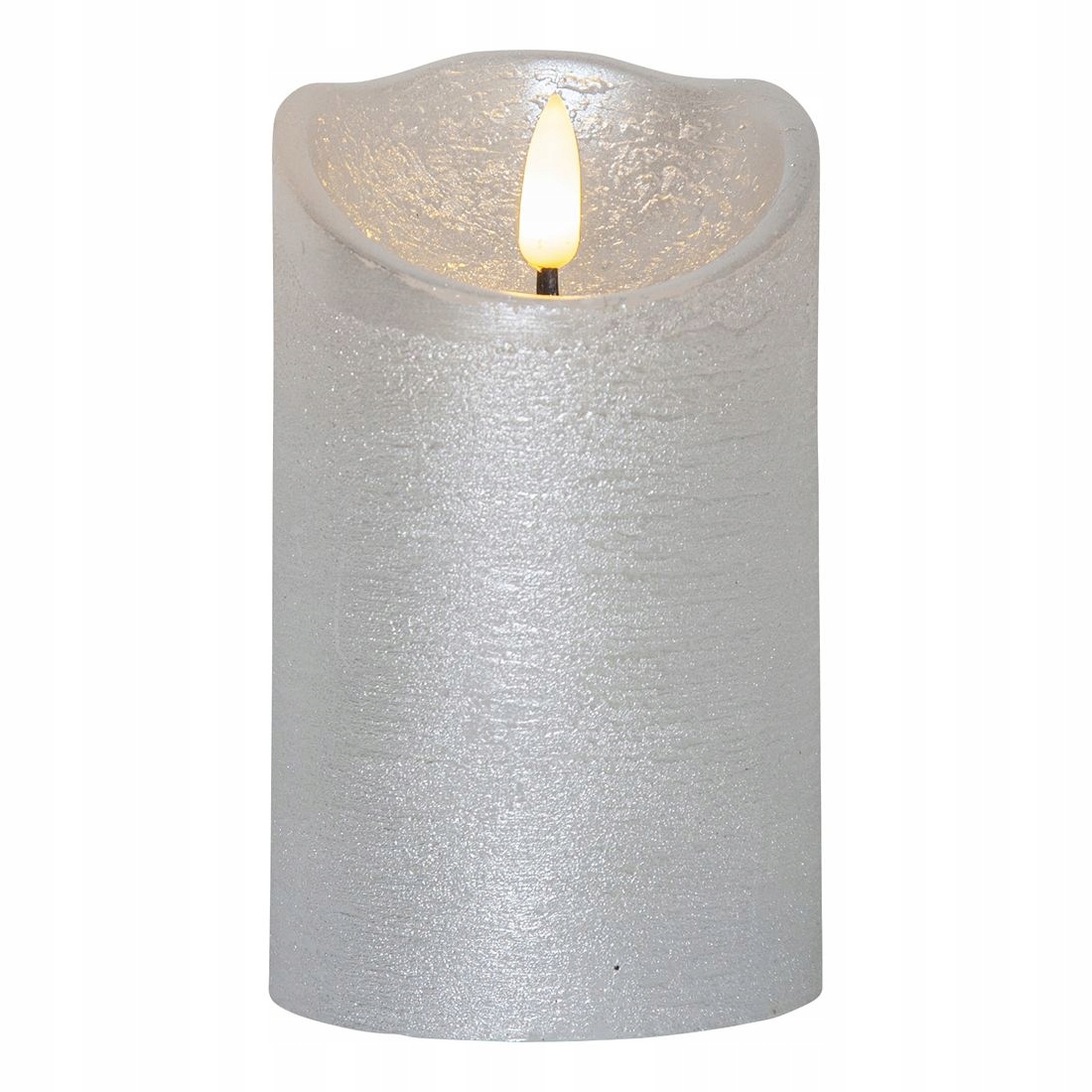Swieca led woskowa srebrna 12,5cm timer na baterie • Cena, Opinie - Allegro