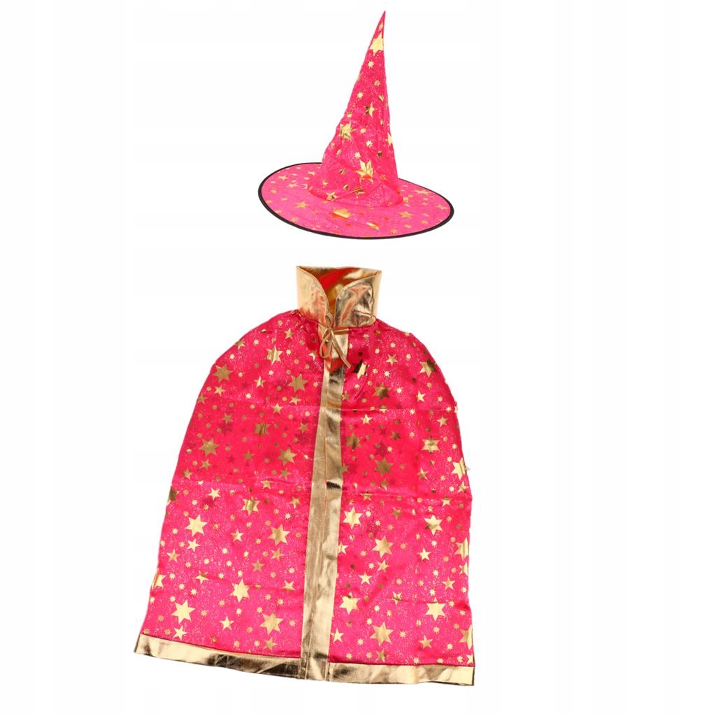 2szt Witch Cloak And Hat Robe Magician Cloak Halloween Fancy Dress ...