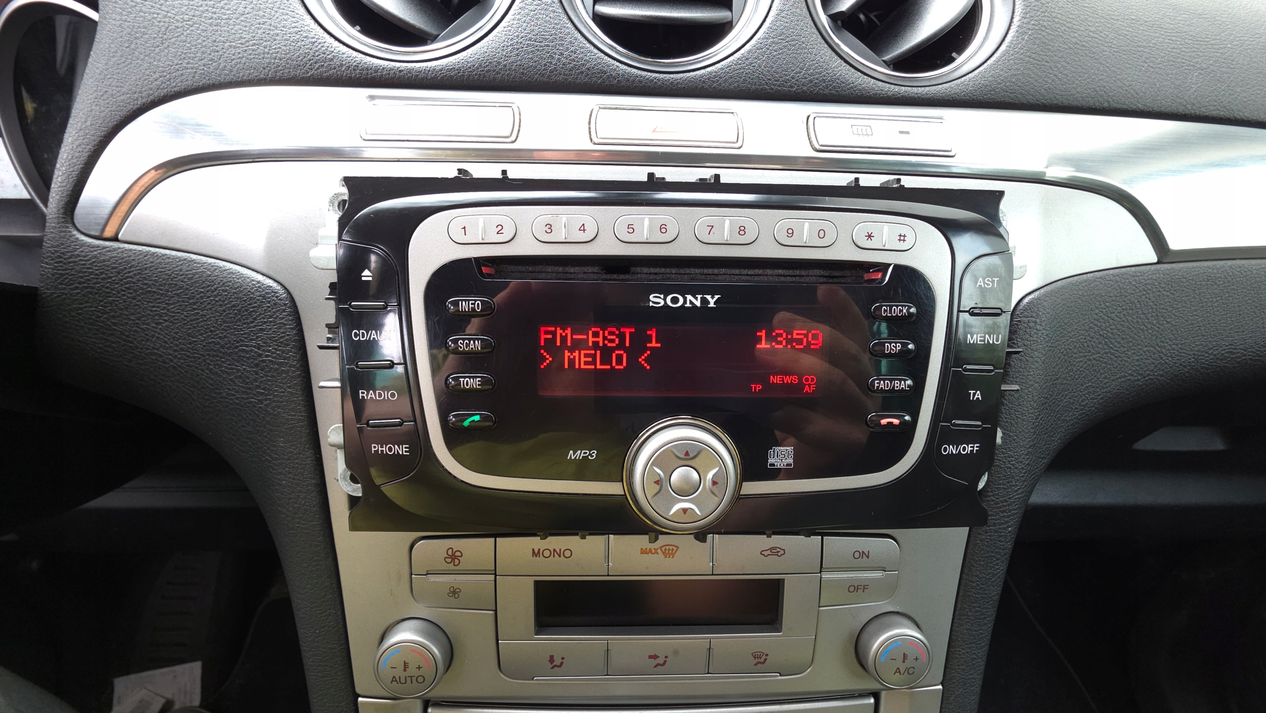 FORD MONDEO MK4 S-MAX MK1 GALAXY MK3 FOCUS MK2 RADIO SONY MP3 2008 ROK ...