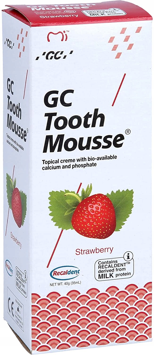 Płynne szkliwo pasta bez fluoru GC Tooth Mousse truskawka 35 ml ...