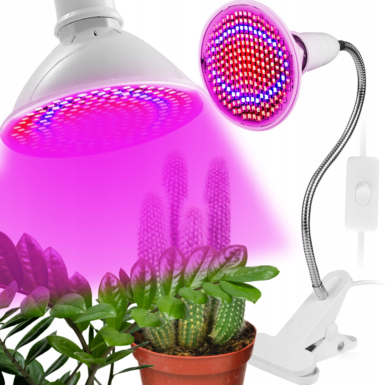 LAMPA LED DO UPRAWY WZROSTU ROŚLIN 200 DIÓD 20W KLIPS CZERWONE ...