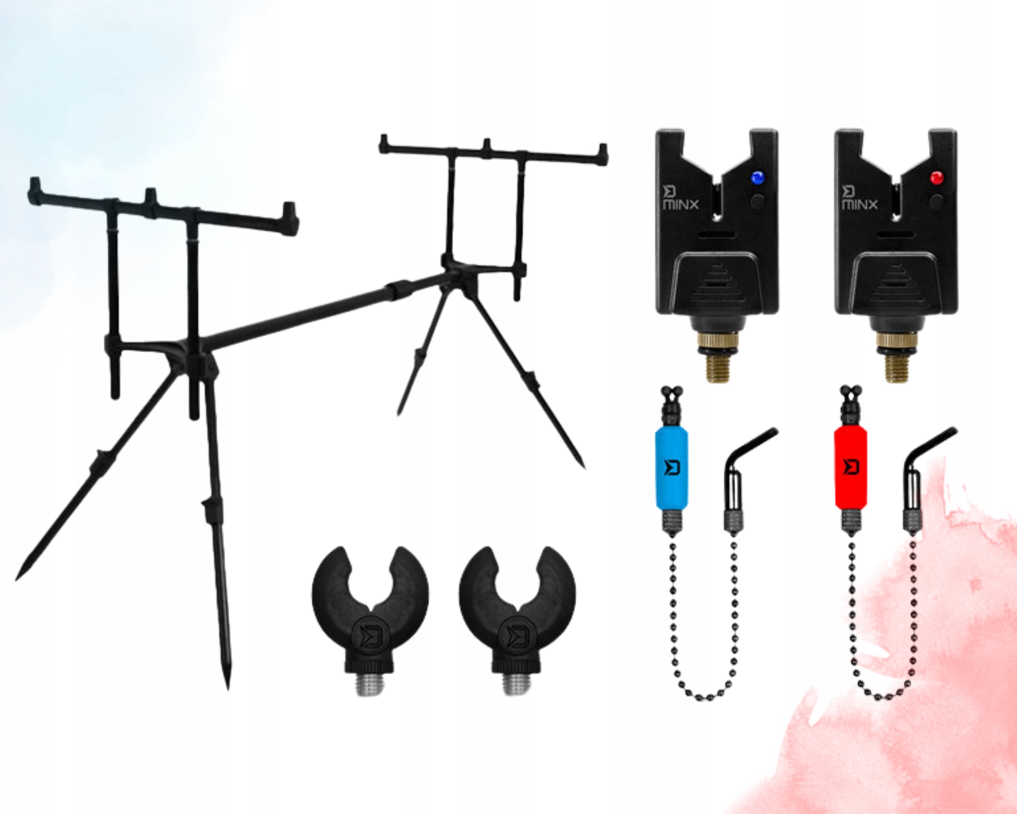 Zestaw karpiowy Delphin RodSTATION Rodpod + 4 Sygnalizatory + 2 Buzz Bary - 870000326 ...