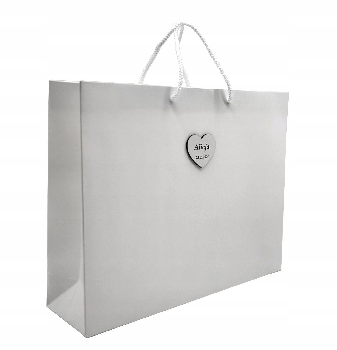 BIAŁA TOREBKA PREZENTOWA TORBA PAPIEROWA NA PREZENT CHRZEST KOMUNIA • Cena, Opinie • Torby ...