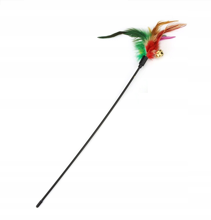 WĘDKA ZABAWKA DLA KOTA PIÓRKA NA PATYKU PATYK 13924669960 - Allegro.pl