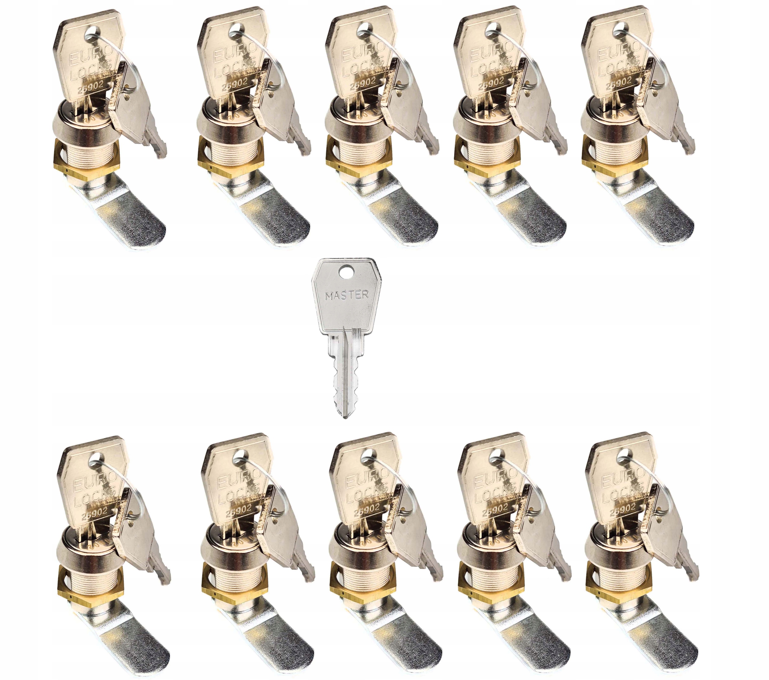 Zamek wpuszczany EURO-LOCKS EURO-LOCK B671 10 szt MASTER KEY ...