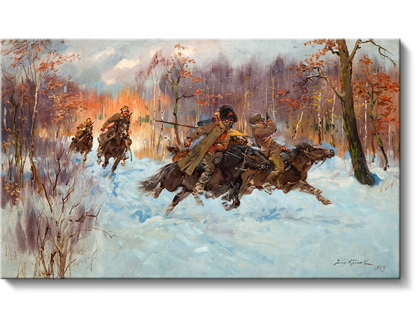 Pogoń, Jerzy Kossak, obraz 100x60 cm • Cena, Opinie • Malarstwo ...