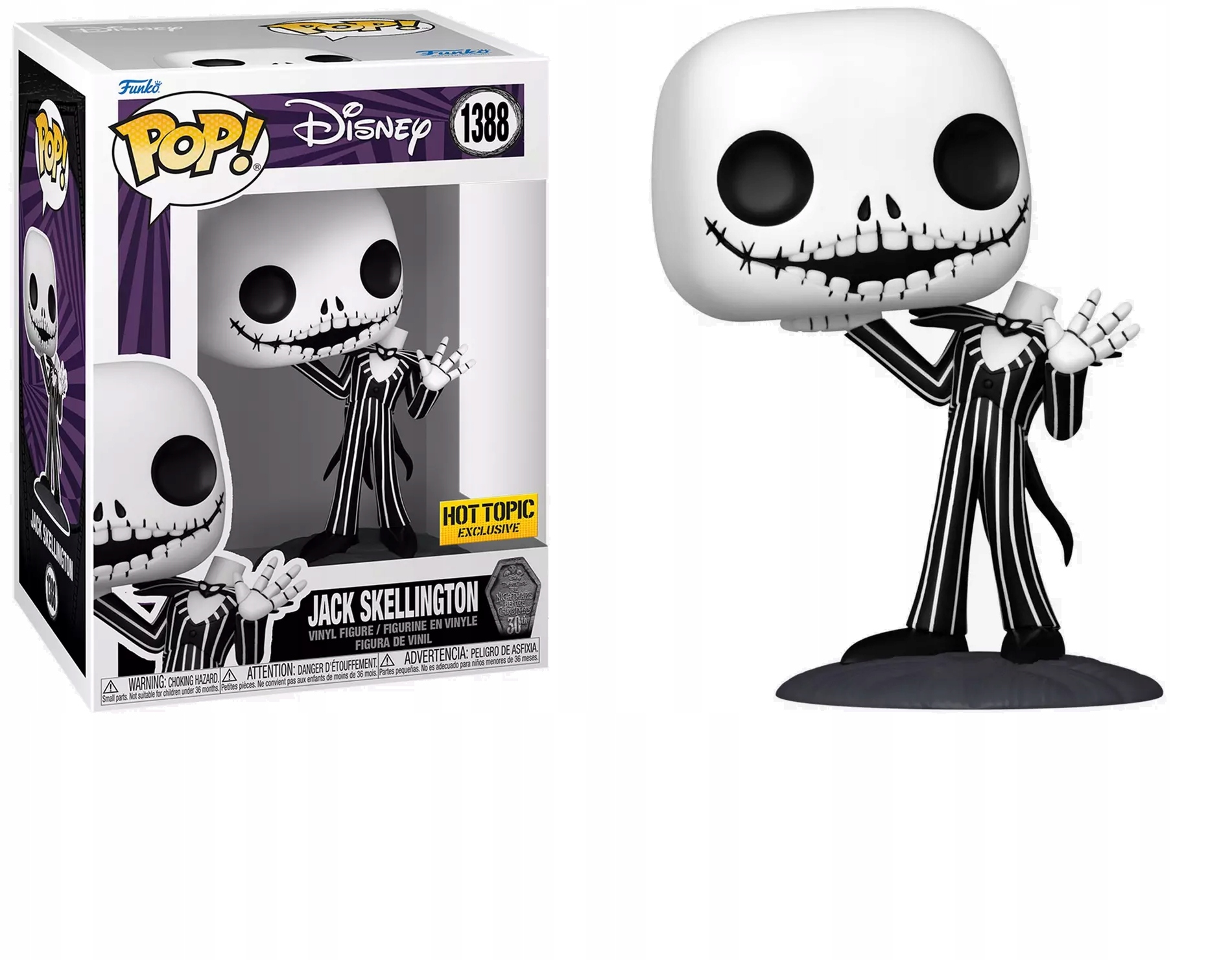 Jack Skellington 1388 Hot Topic Disney Funko POP! Vinyl 15413807881 ...