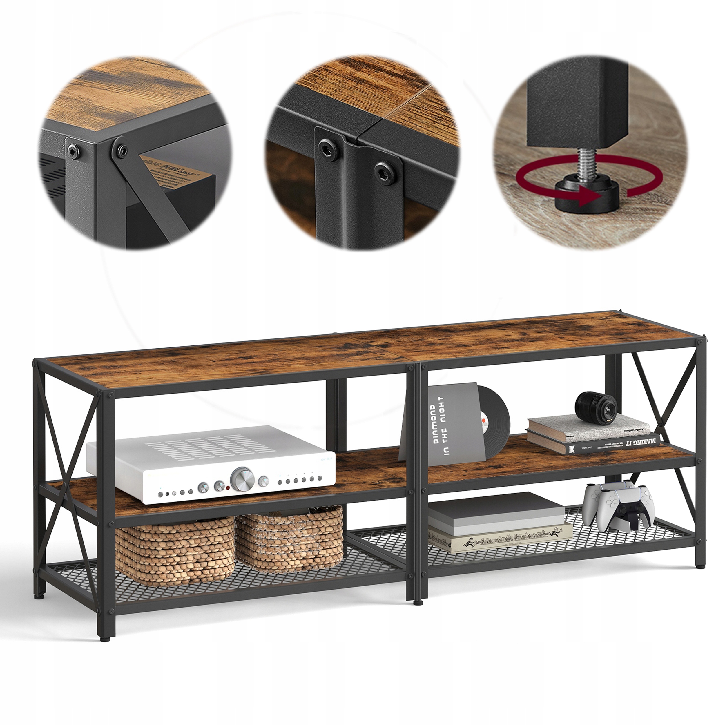 Szafka Pod Telewizor Stolik RTV Rustykalna Loft Industrialna Do Salonu ...