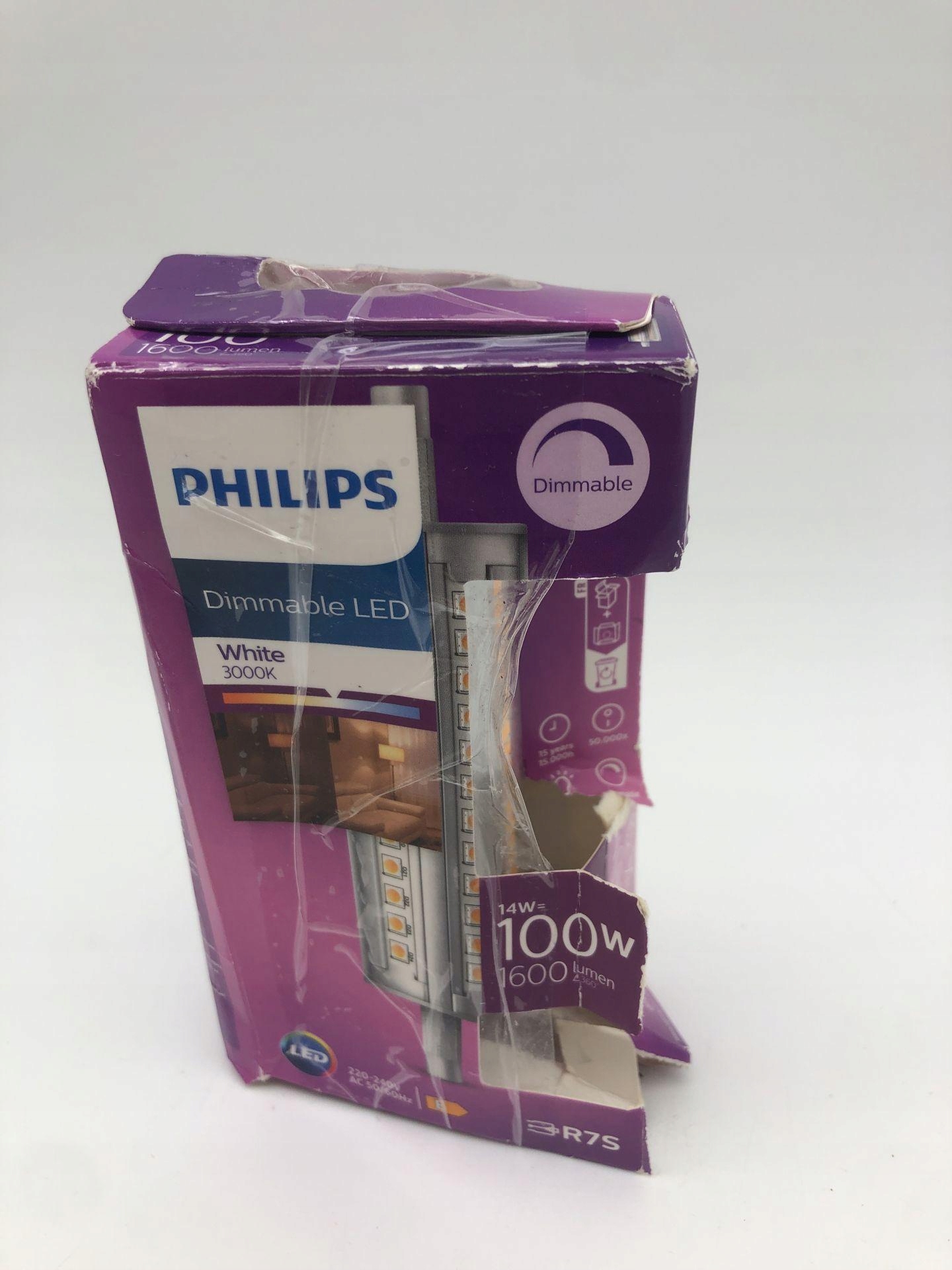 Philips LED R7S 118 mm 100 W neutralne światło 3000 K dimmable ...