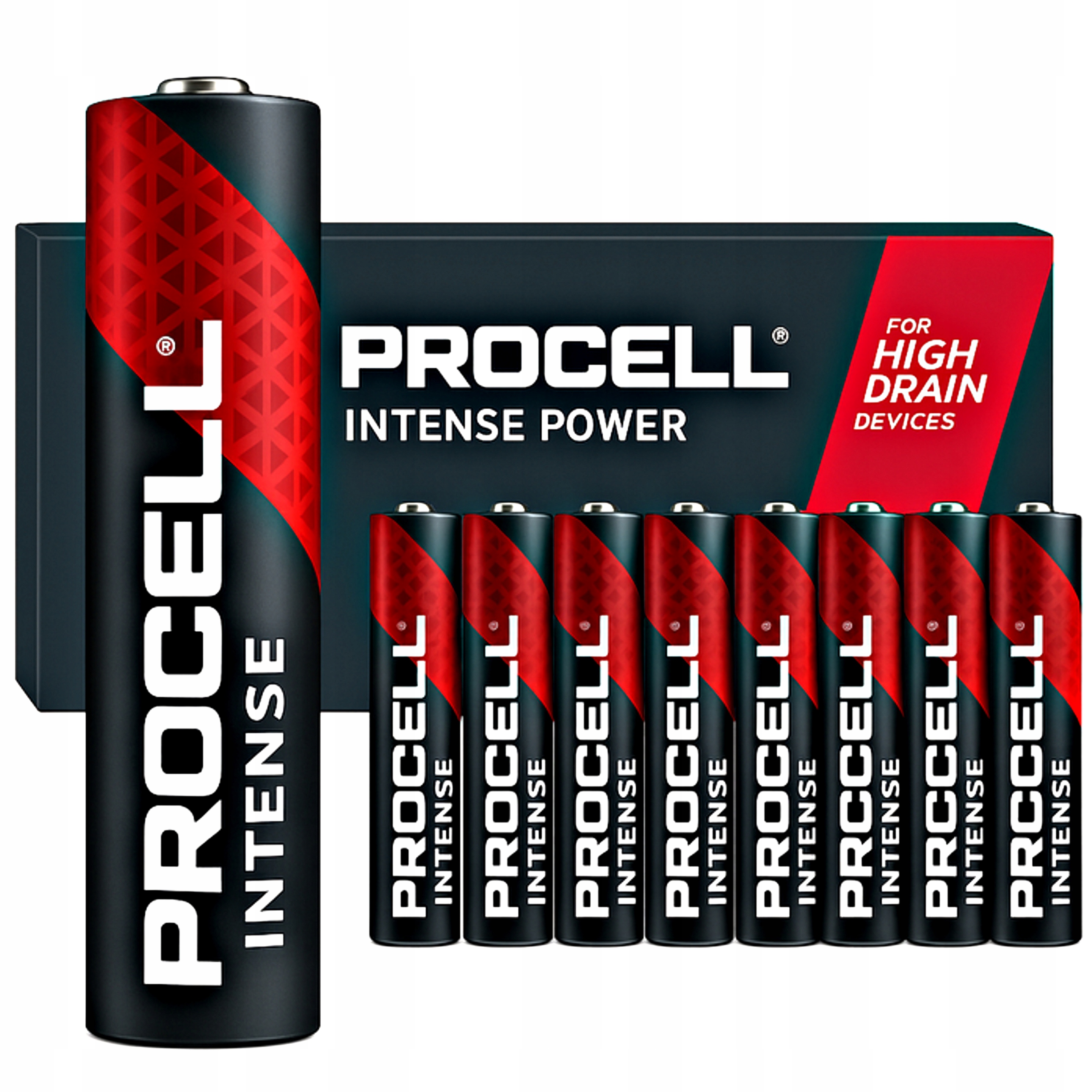 10x bateria alkaliczna Duracell Procell Intense Power AAA LR3 R3 ...