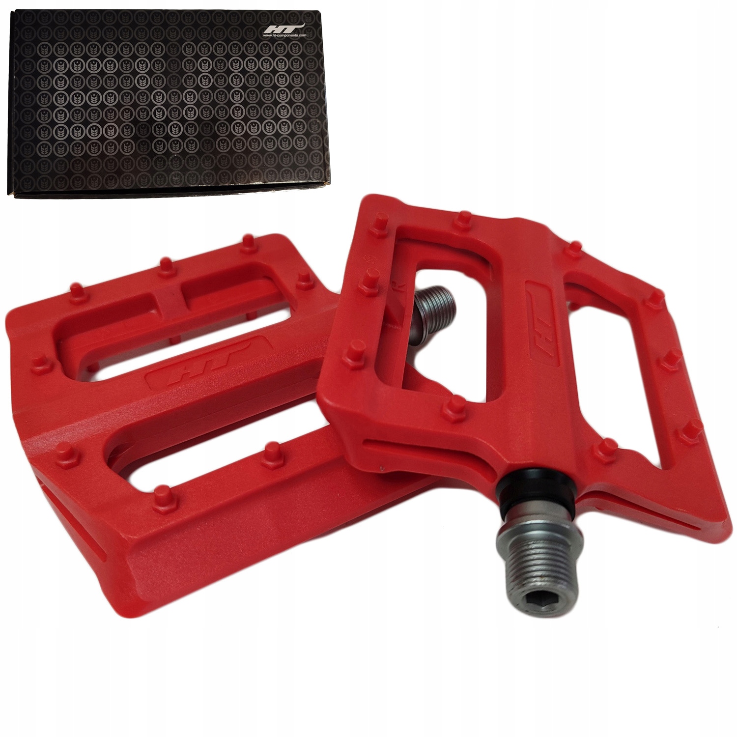 Pedały Rowerowe Platformowe HT PA12 - Red # Dirt Pump Track MTB - HT ...