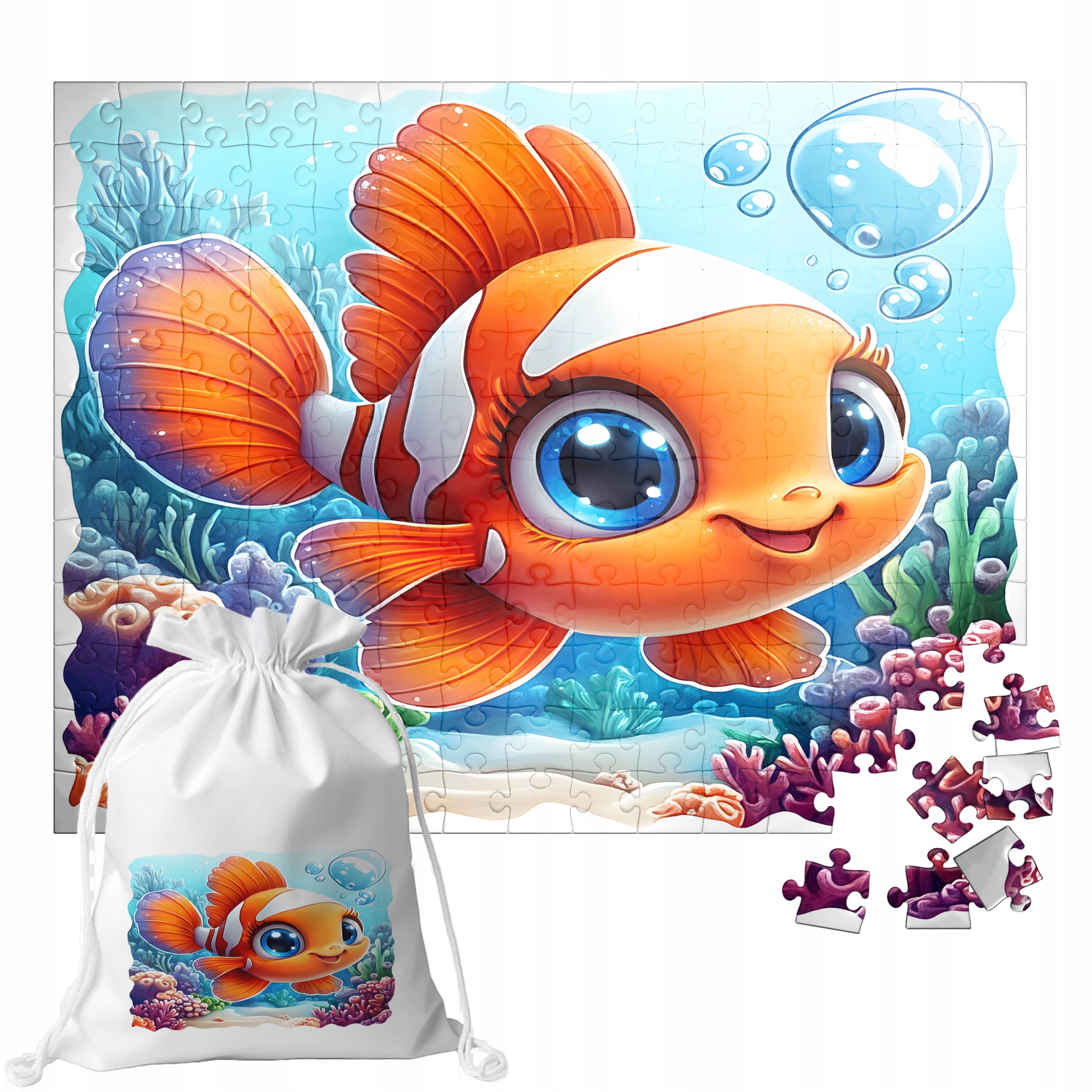 PUZZLE - RYBY RYBKI NEMO WIELE WZORÓW PREZENT DLA DZIECI 24el ...
