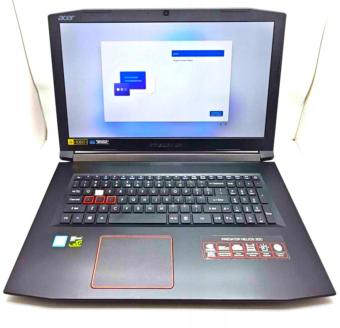 Laptop Asus PREDATOR Helios 300 17,3 16 GB / 756 GB + Zasilacz - Sklep ...