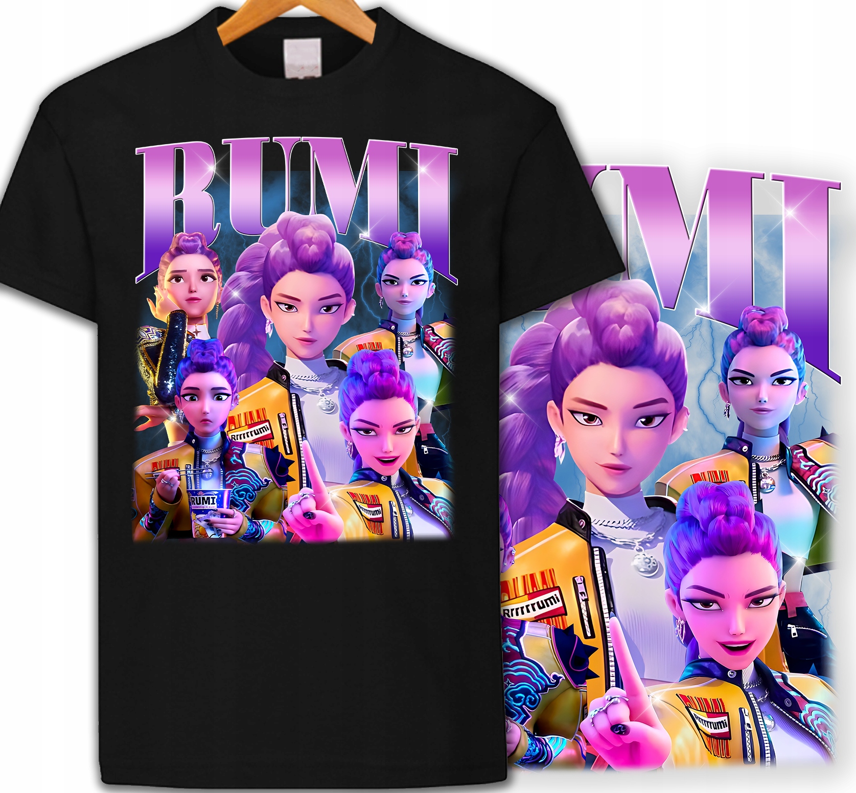 GYEREK PÓLÓ FEKETE - RUMI HUNTRIX KPOP DEMON HUNTERS XL 164cm za 5440 ...