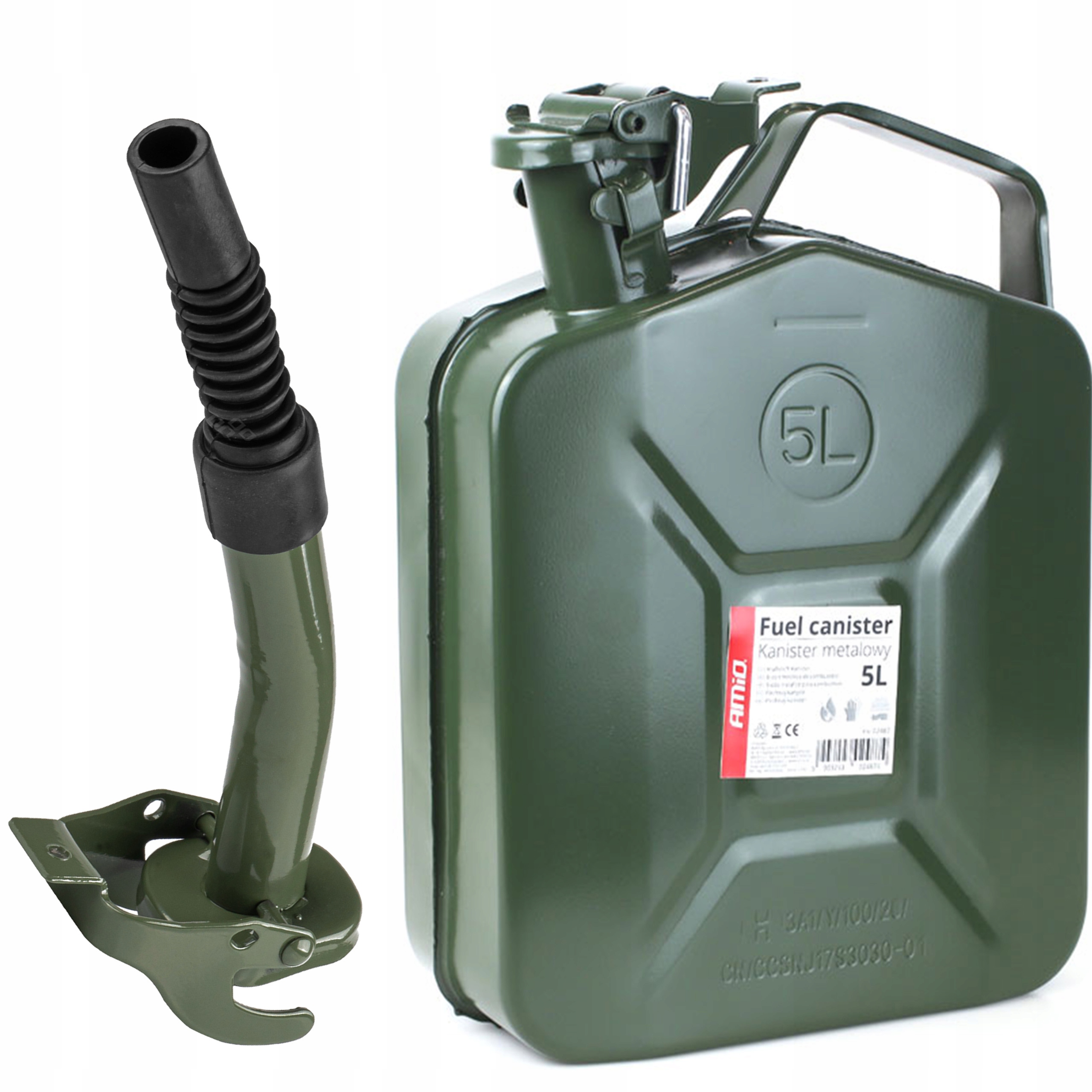 KANISTER METALOWY 5L ZESTAW Z METALOWYM LEJEKIEM 5903293024874 za 112 ...