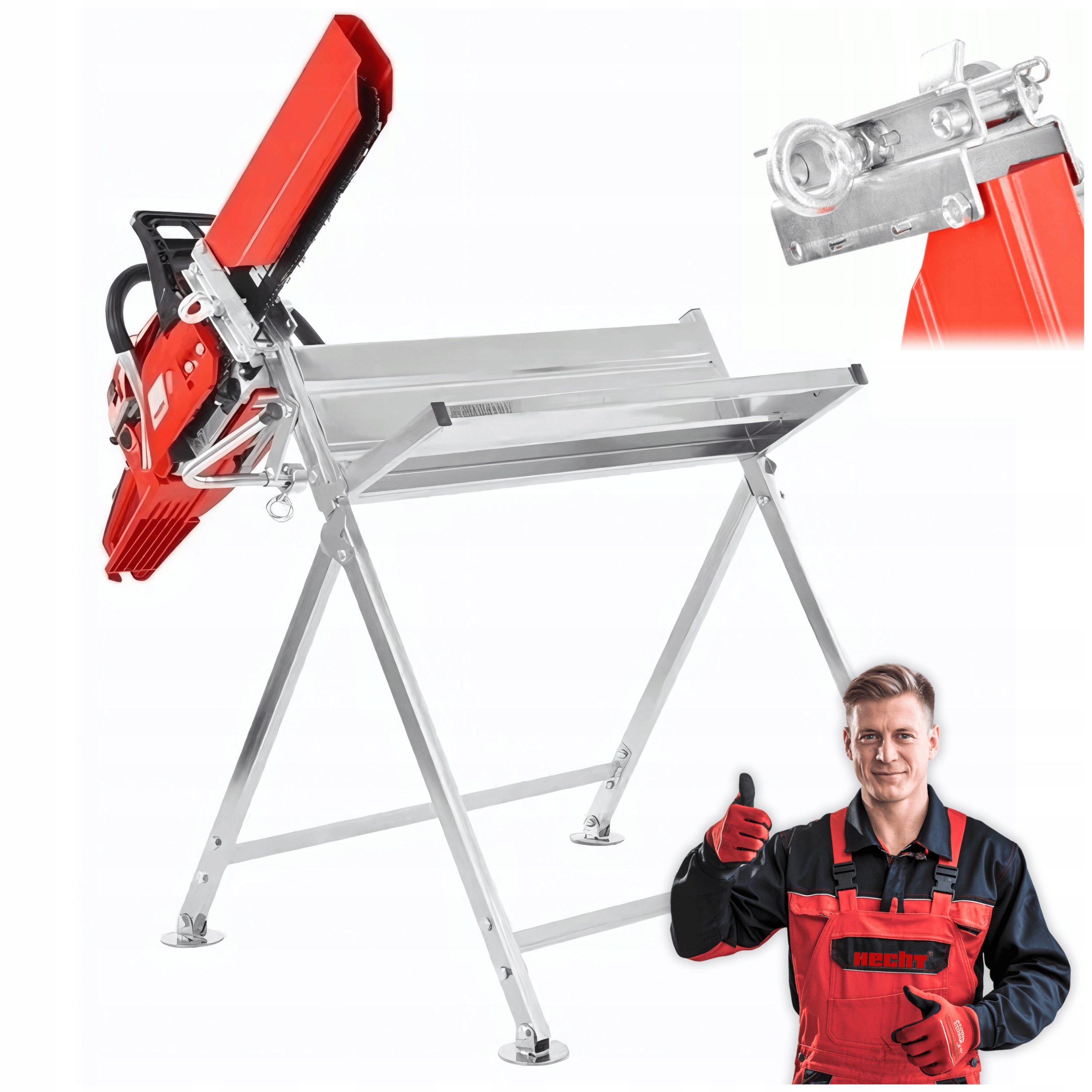 STOJAK DO CIĘCIA DREWNA Z UCHWYTEM NA PIŁĘ ŁAŃCUCHOWĄ HECHT 902 ...