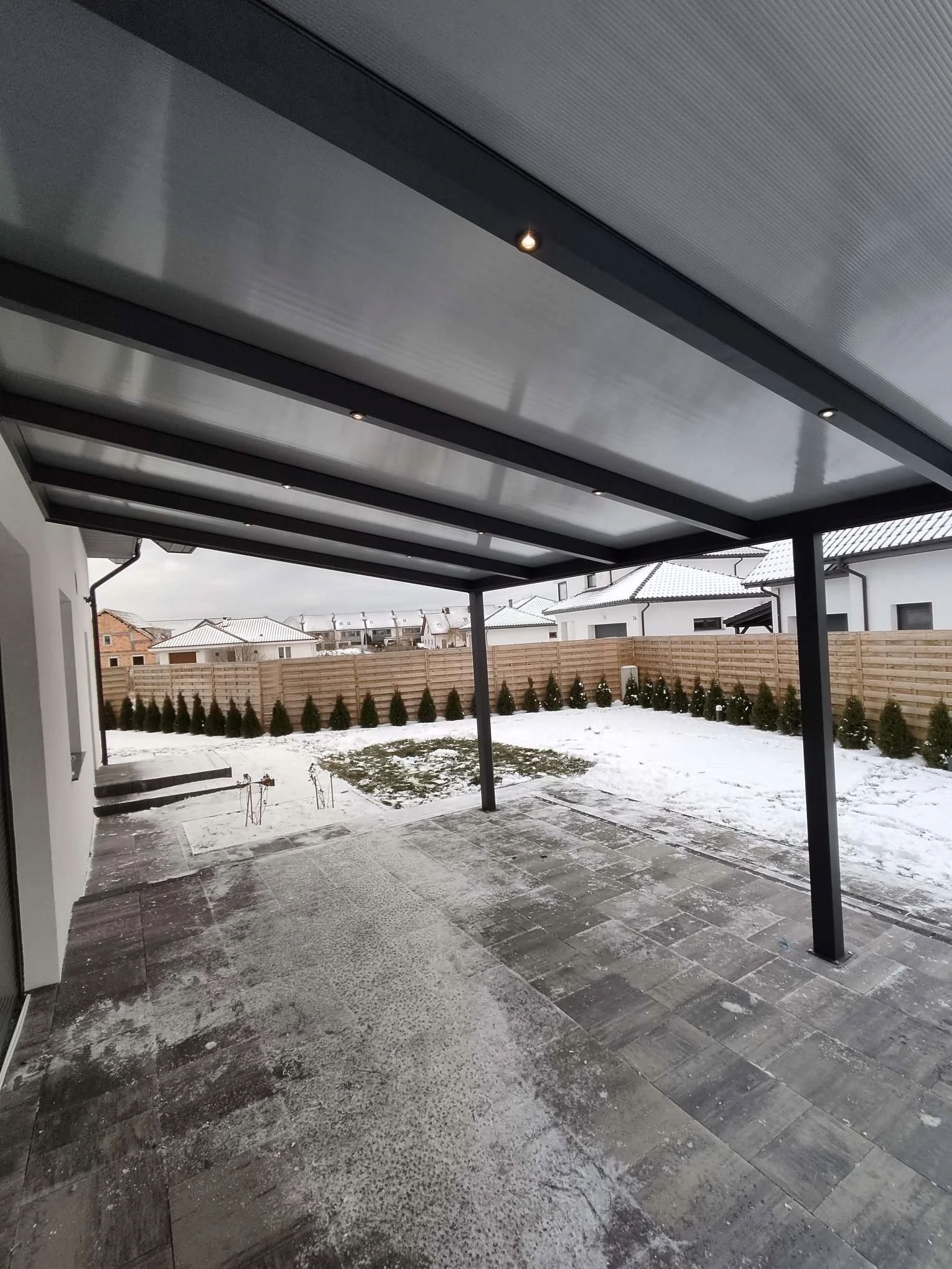 Zadaszenie tarasu Modern PRO 1106x350 dach poliwęglanowy • Cena, Opinie ...