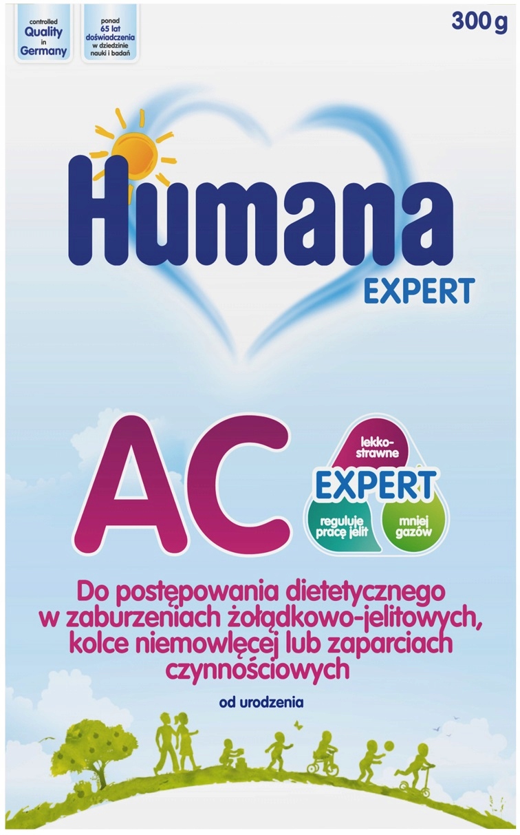 HUMANA AC MLEKO 300G - KOLKA WZDĘCIA ZAPARCIA 12758243844 - Allegro.pl