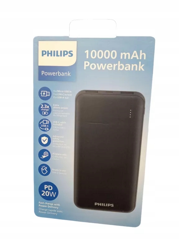 POWERBANK PHILIPS 10000MAH 20W DLP1812PB - Sklep, Opinie, Cena w Allegro