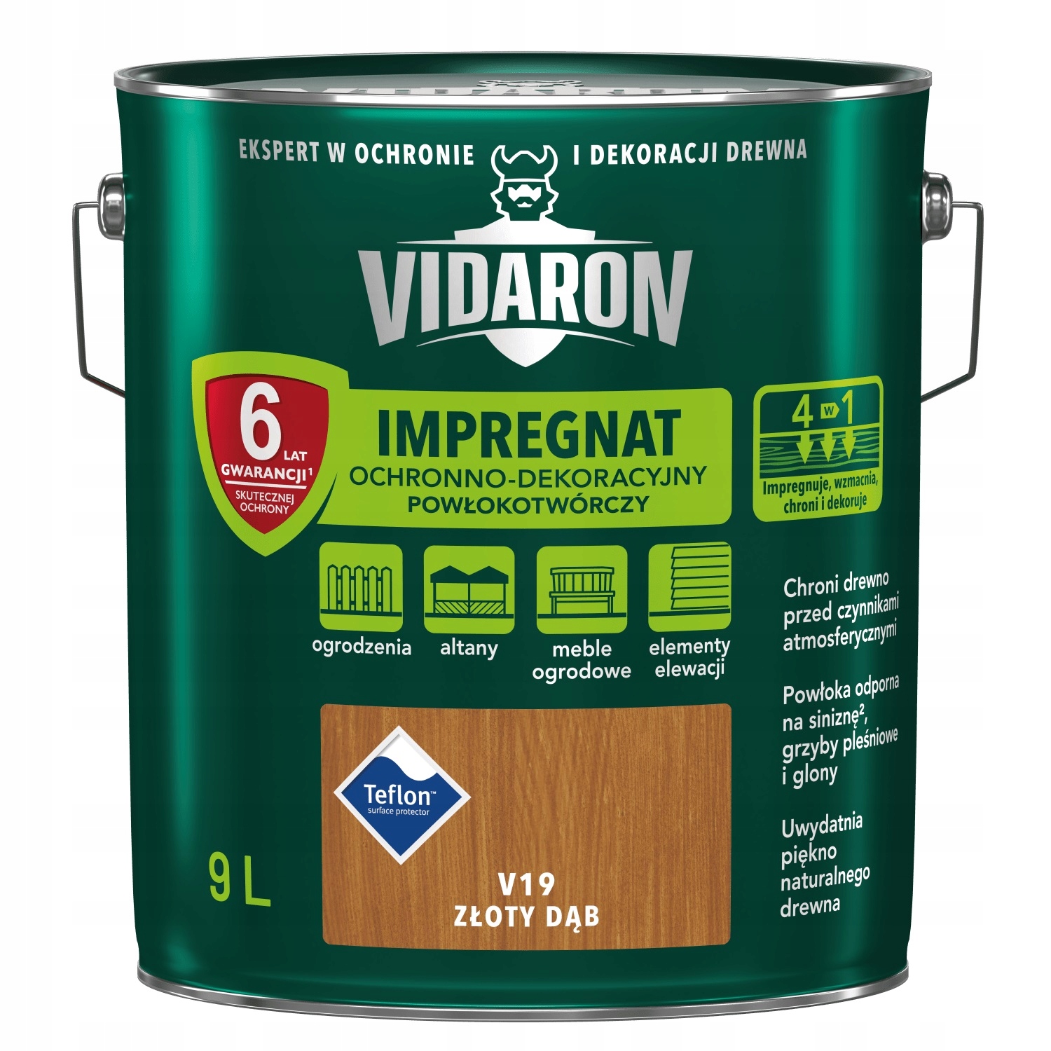 VIDARON Impregnat 9L Dąb złoty V19 (5903973221906) • Cena, Opinie ...