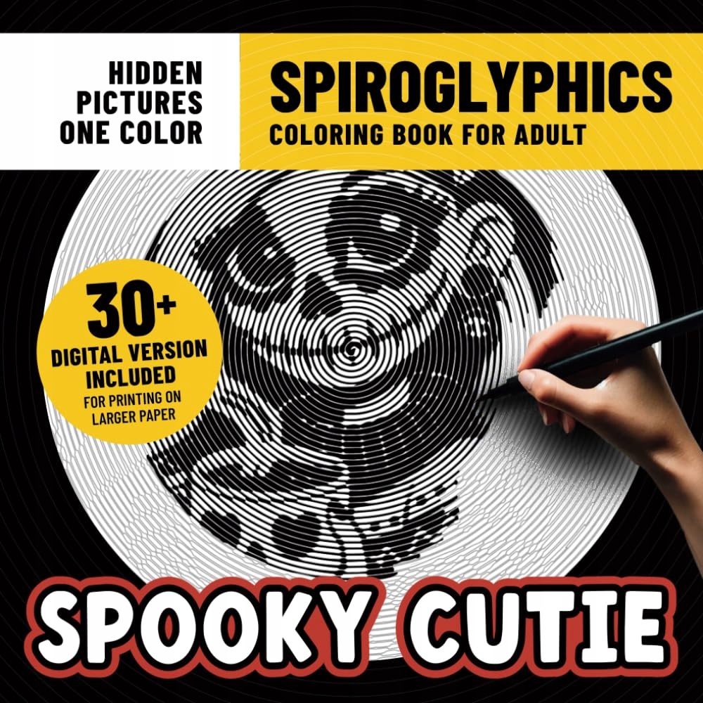 Spiroglyphics Spooky Cutie Coloring Book: Horror Coloring Pages With ...