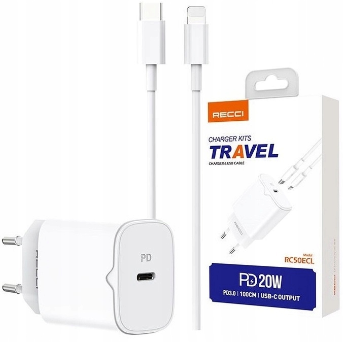 SZYBKA ŁADOWARKA SIECIOWA USB C 20W PD QC 3.0 + KABEL LIGHTNING DO IPHONE - Sklep, Opinie, Cena ...