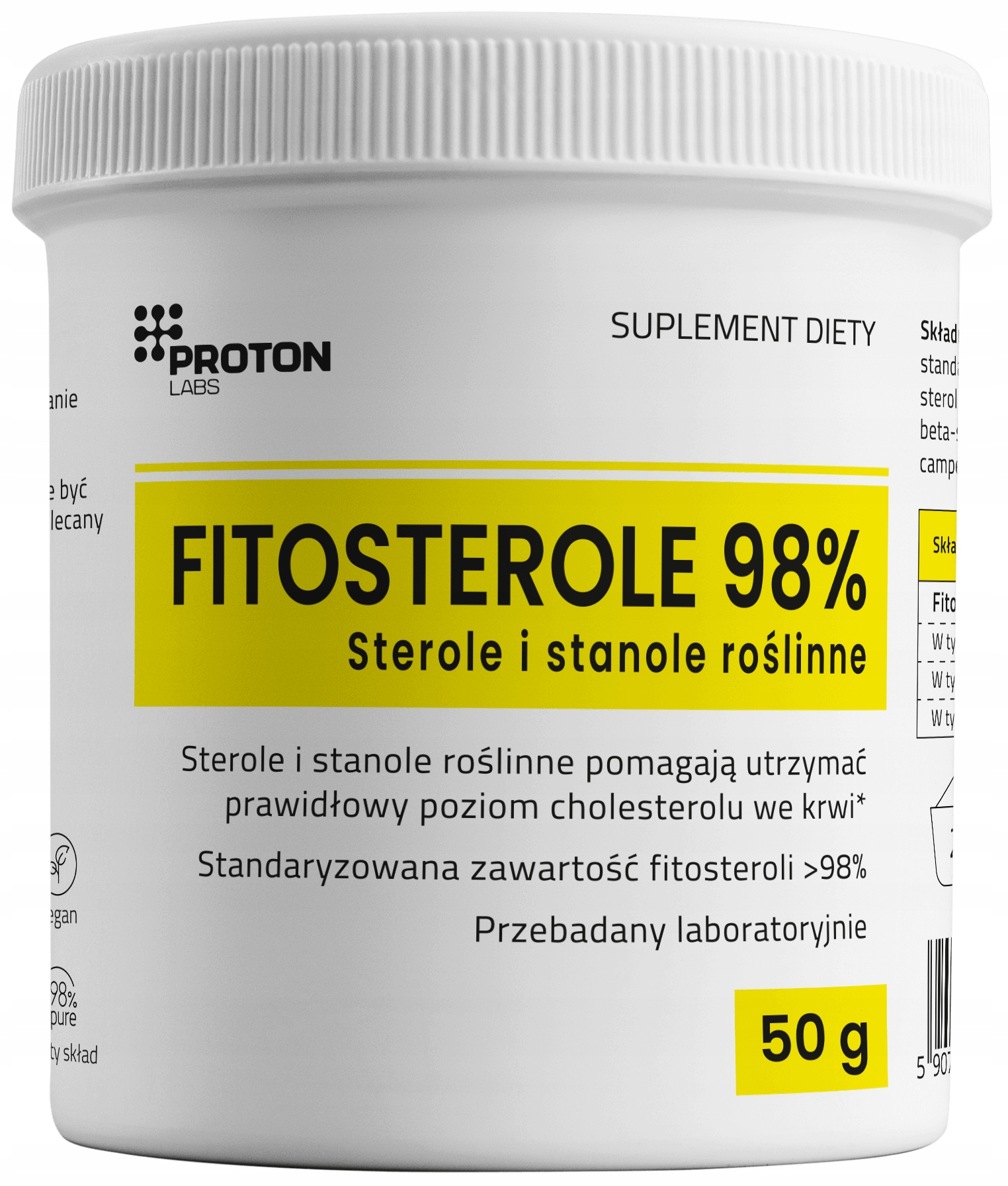 Proton Labs FITOSTEROLE 98% Sterole Stanole 70% Sitosterol 50g ...