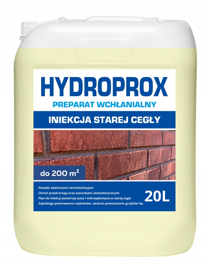 HYDROPROX ABSORBOVATELNÝ PŘÍPRAVEK NA INJEKTÁŽ STARÉ CIHLY 20 L - Allegro