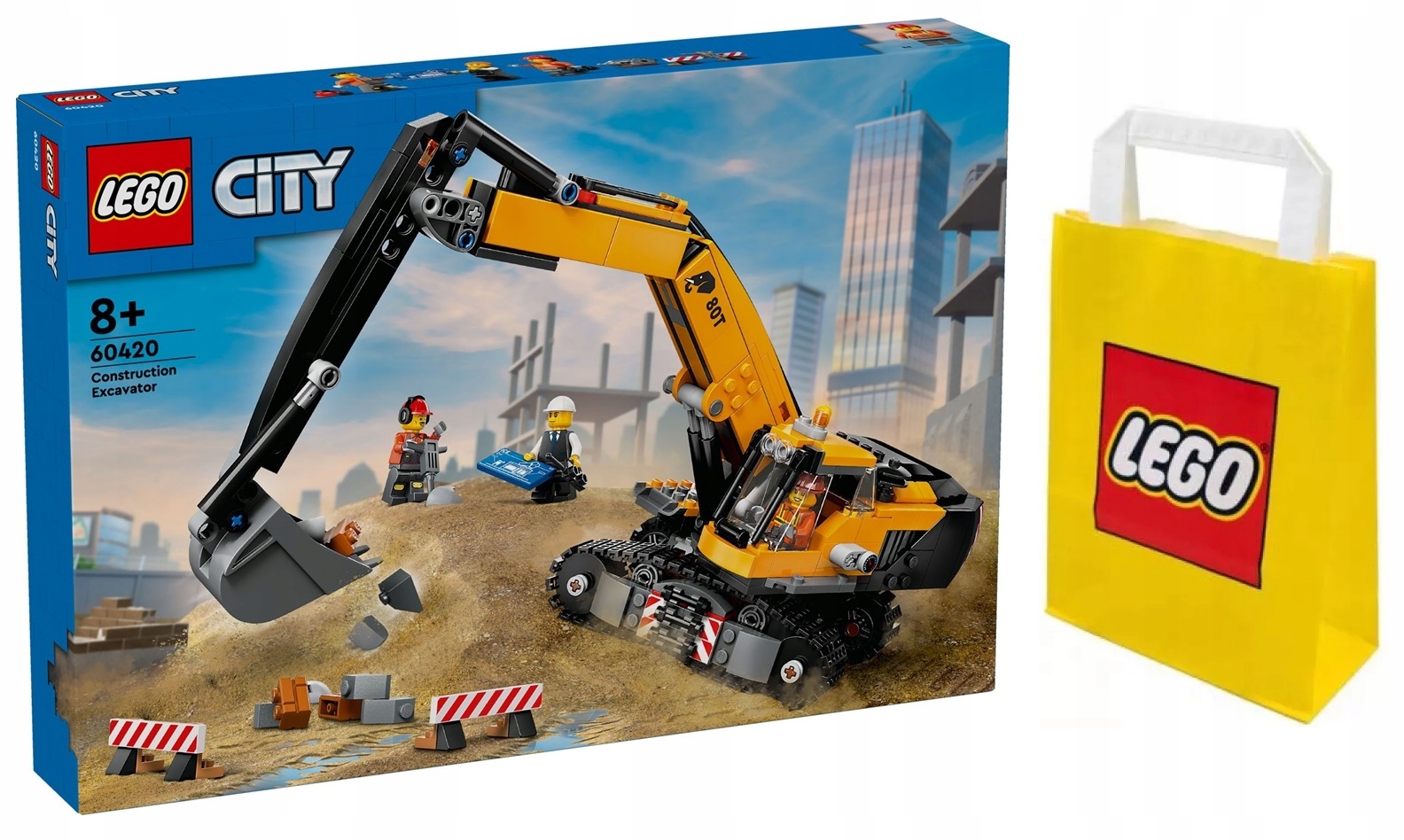 LEGO CITY 60420 Żółta koparka + TORBA LEGO (5702017586939) • Cena, Opinie • City 15926814337 ...
