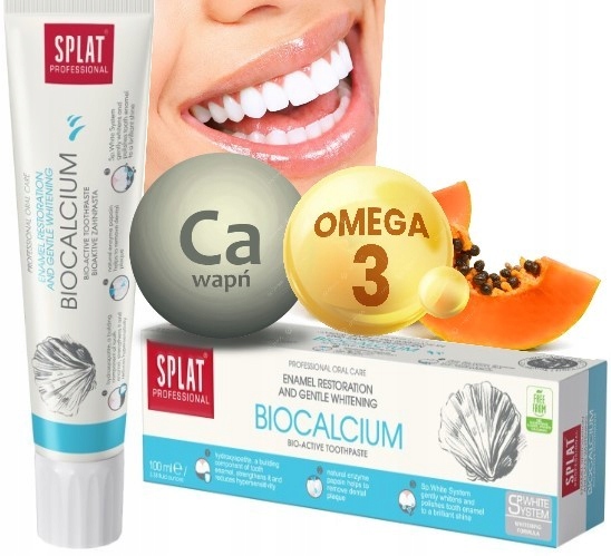 Pasta SPLAT BIOCALCIUM Odbudowa szkliwa wybielanie (0071990376789 ...