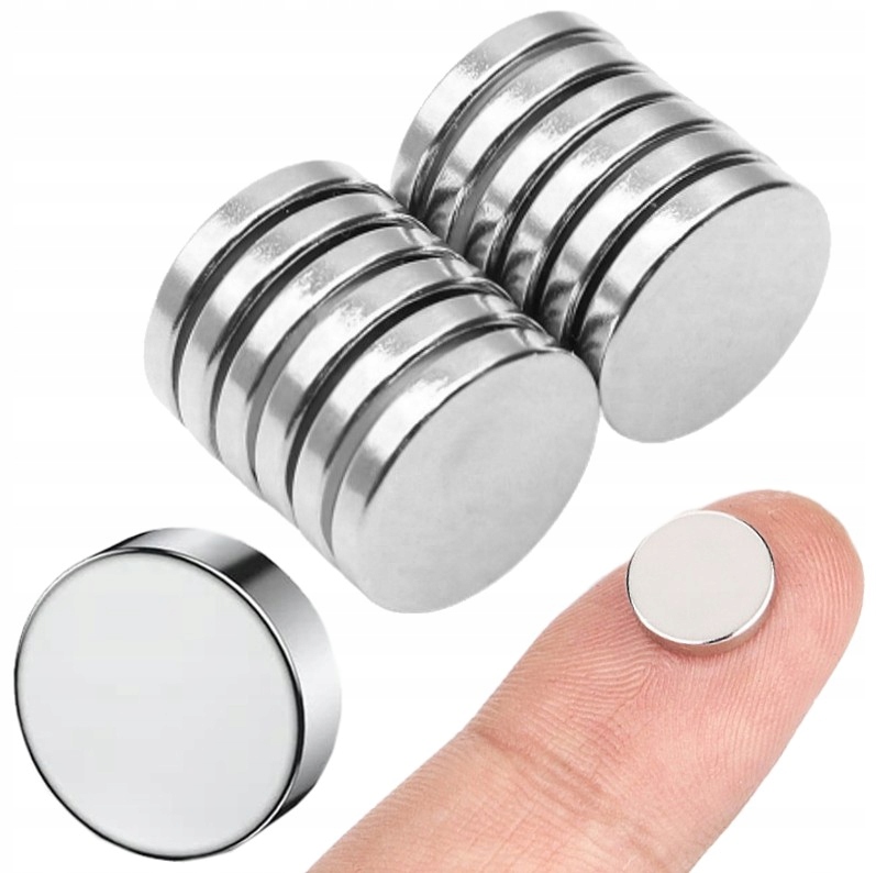 MOCNY MAGNES MAGNESY NEODYMOWE 10x2 mm * 12 szt * (1533) • Cena, Opinie ...