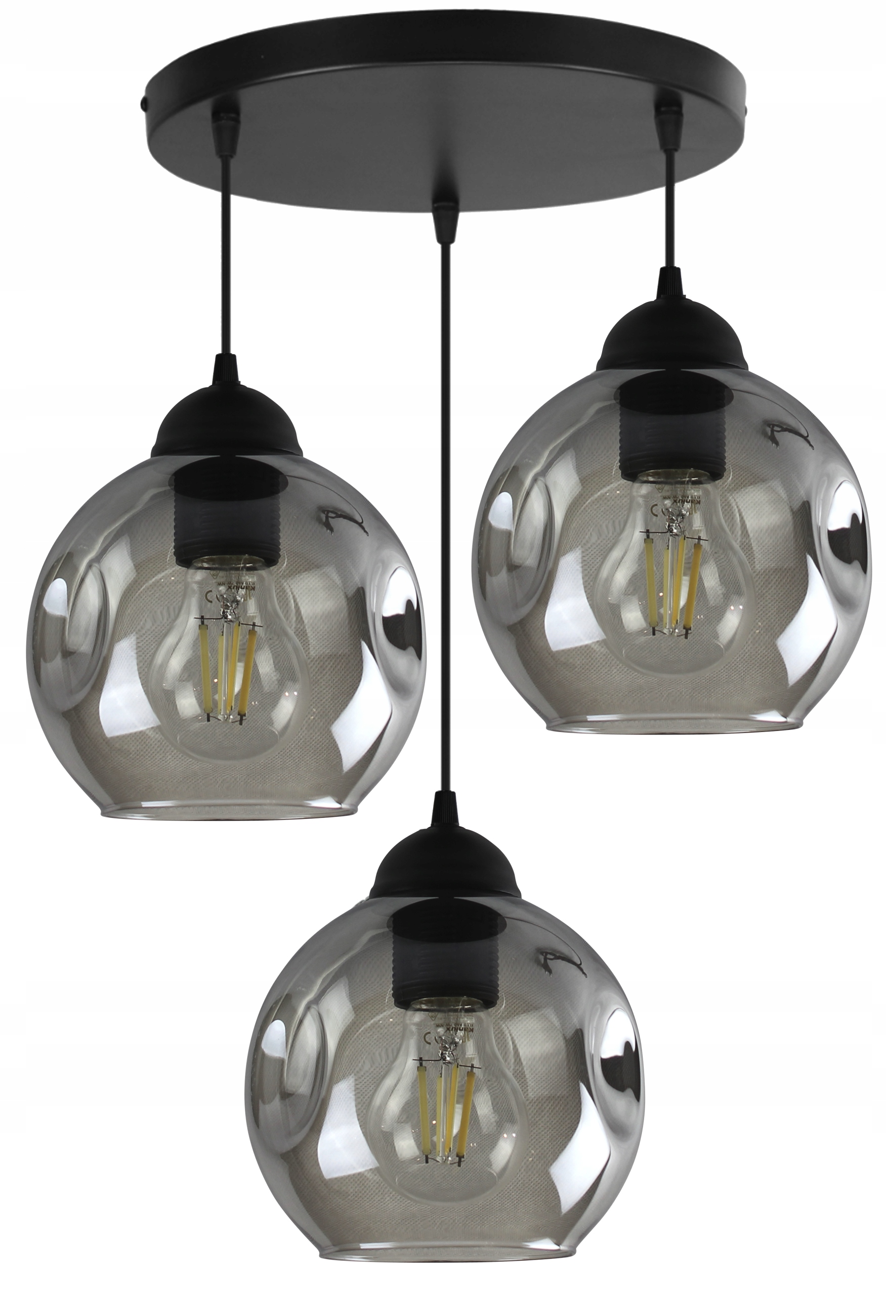 LAMPA WISZĄCA ŻYRANDOL PLAFON EDISON LOFT SZKŁO (5904119618161) • Cena ...