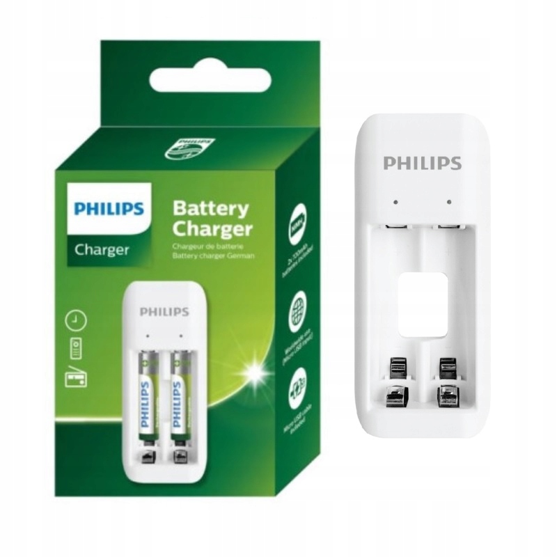 ŁADOWARKA DO AKUMULATORÓW BATERII 2XAA USB PHILIPS - Sklep, Opinie ...