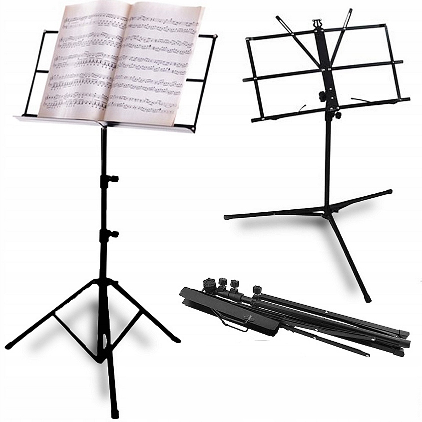 STATIV STOJAN NA NOTY KNIHA NASTAVITELNÝ SKLÁDACÍ STŮL SLIM + POUZDRO ...