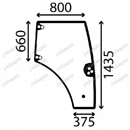 Szyba drzwi prawa New Holland TD5 CASE 84396432 za 1269.99PLN z Świdnik ...