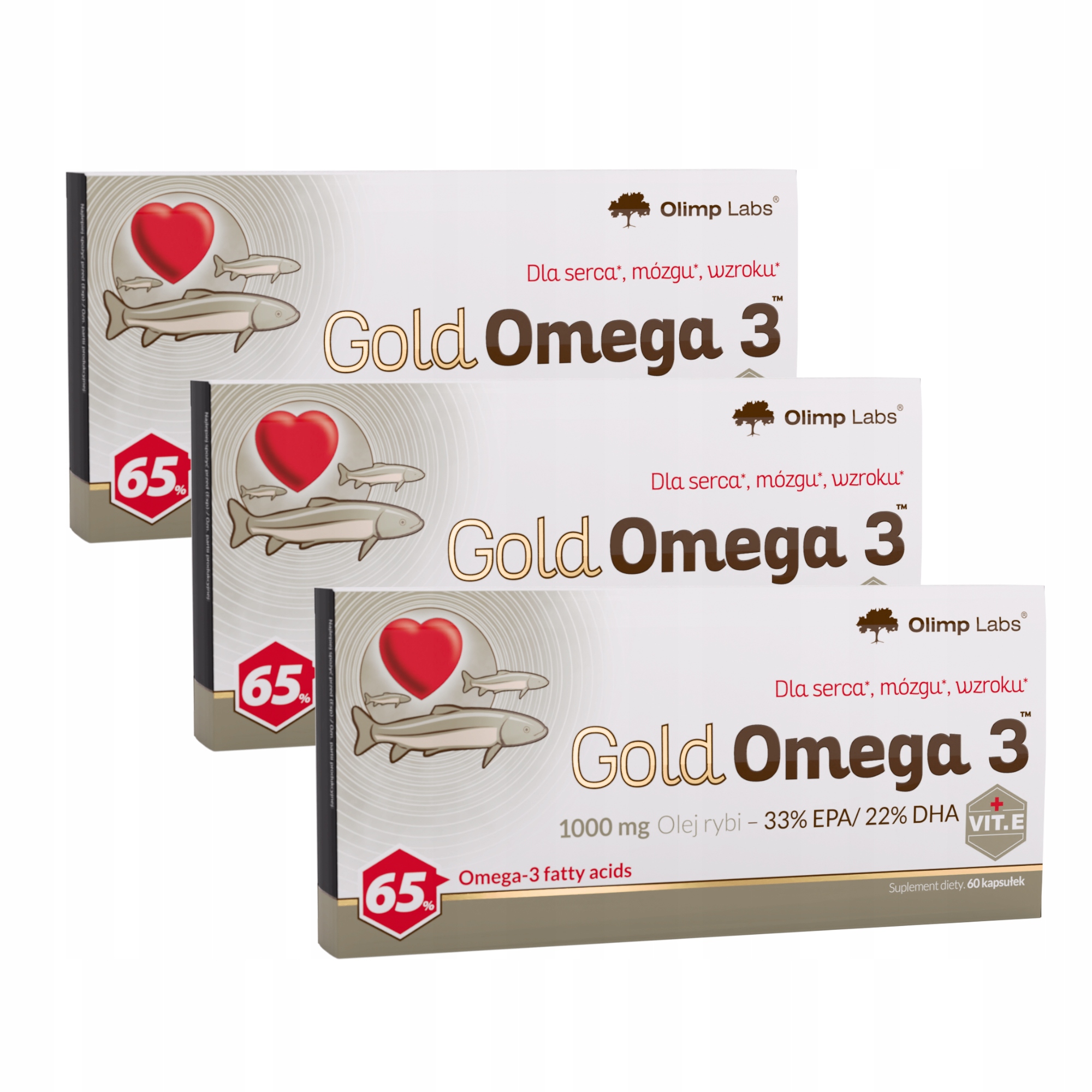 OLIMP GOLD OMEGA 3 3X60kaps EPA DHA ZDROWE SERCE WITAMINY I MINERAŁY ...