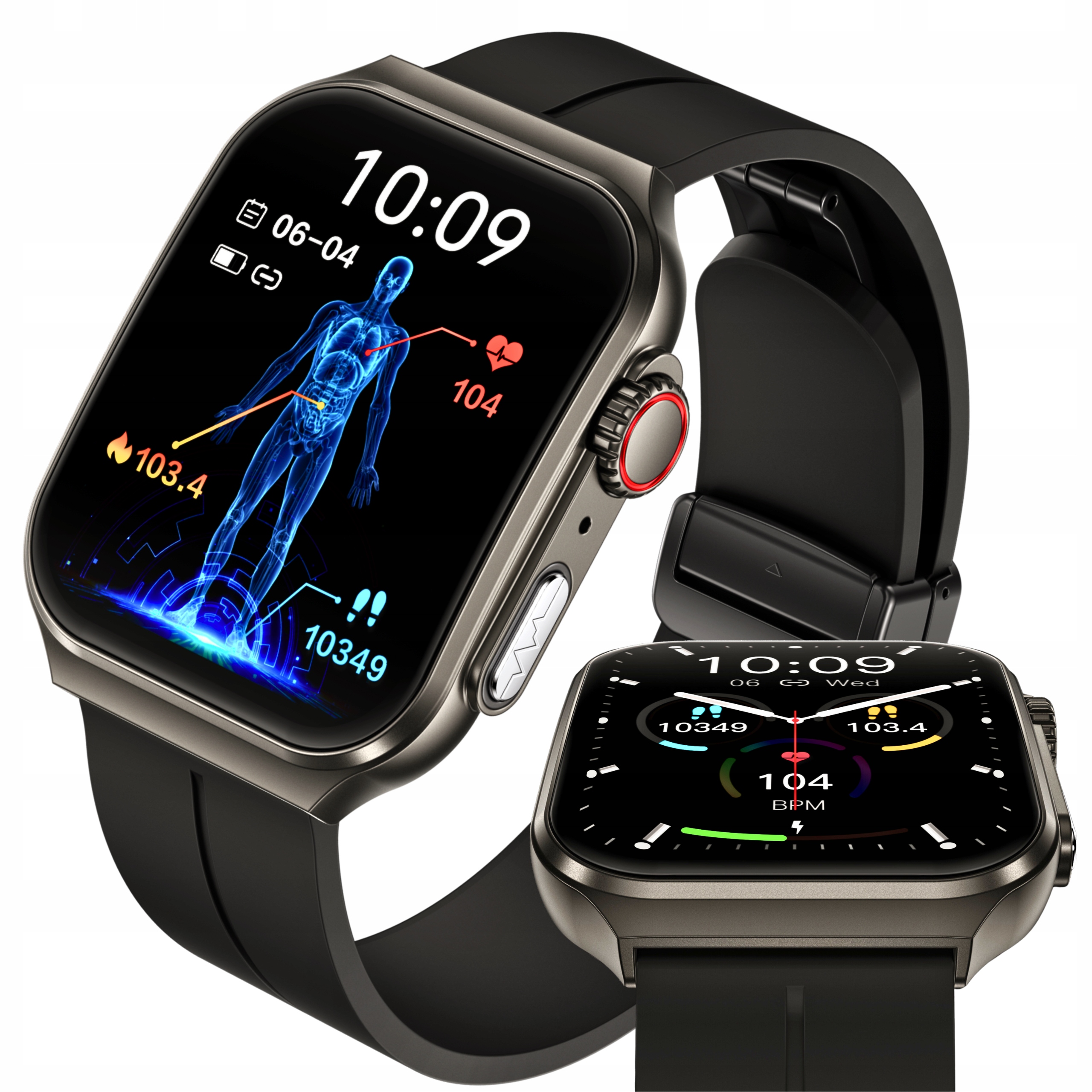 SMARTWATCH Z FUNKCJĄ POMIARU CUKRU GLUKOZA NX15 CIŚNIENIE MENU Polski ...