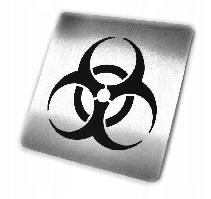 Nierdzewny Piktogram ZAGROŻENIE BIOLOGICZNE WIRUS (5905538000124 ...