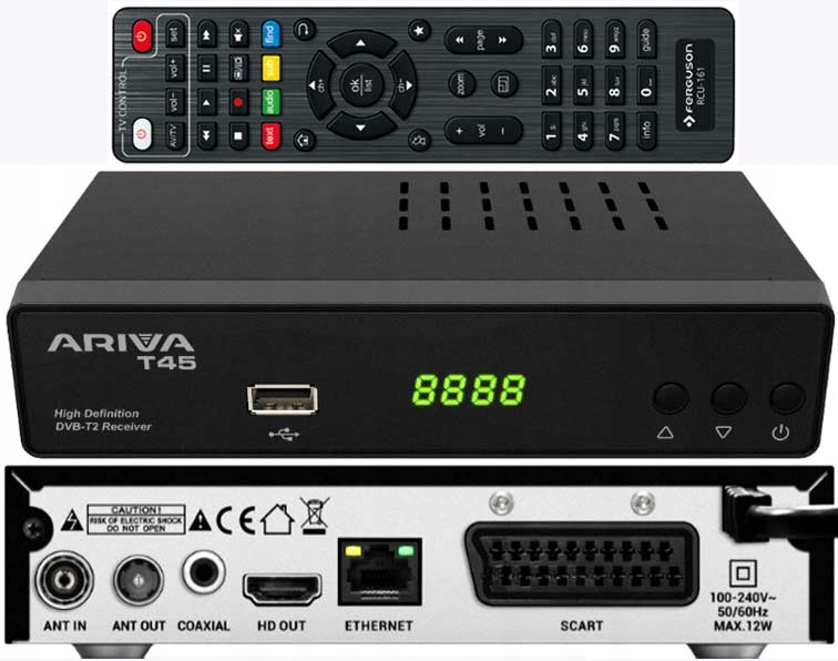 FERGUSON ARIVA T45 DVB-T2 H.265 HEVC HDMI - Sklep, Opinie, Cena w Allegro
