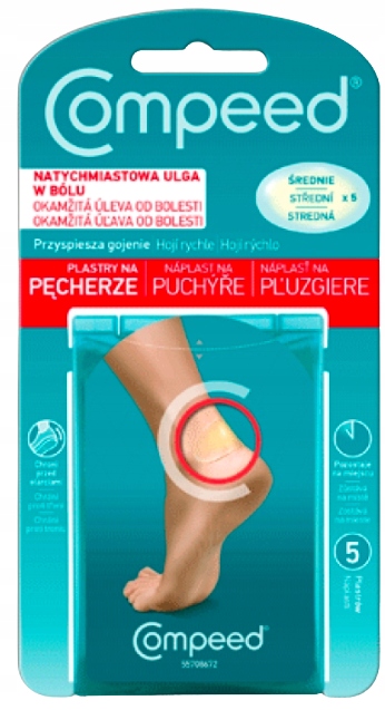 COMPEED plastry na pęcherze i otarcia ŚREDNIE 5 sztuk 14365369459 ...