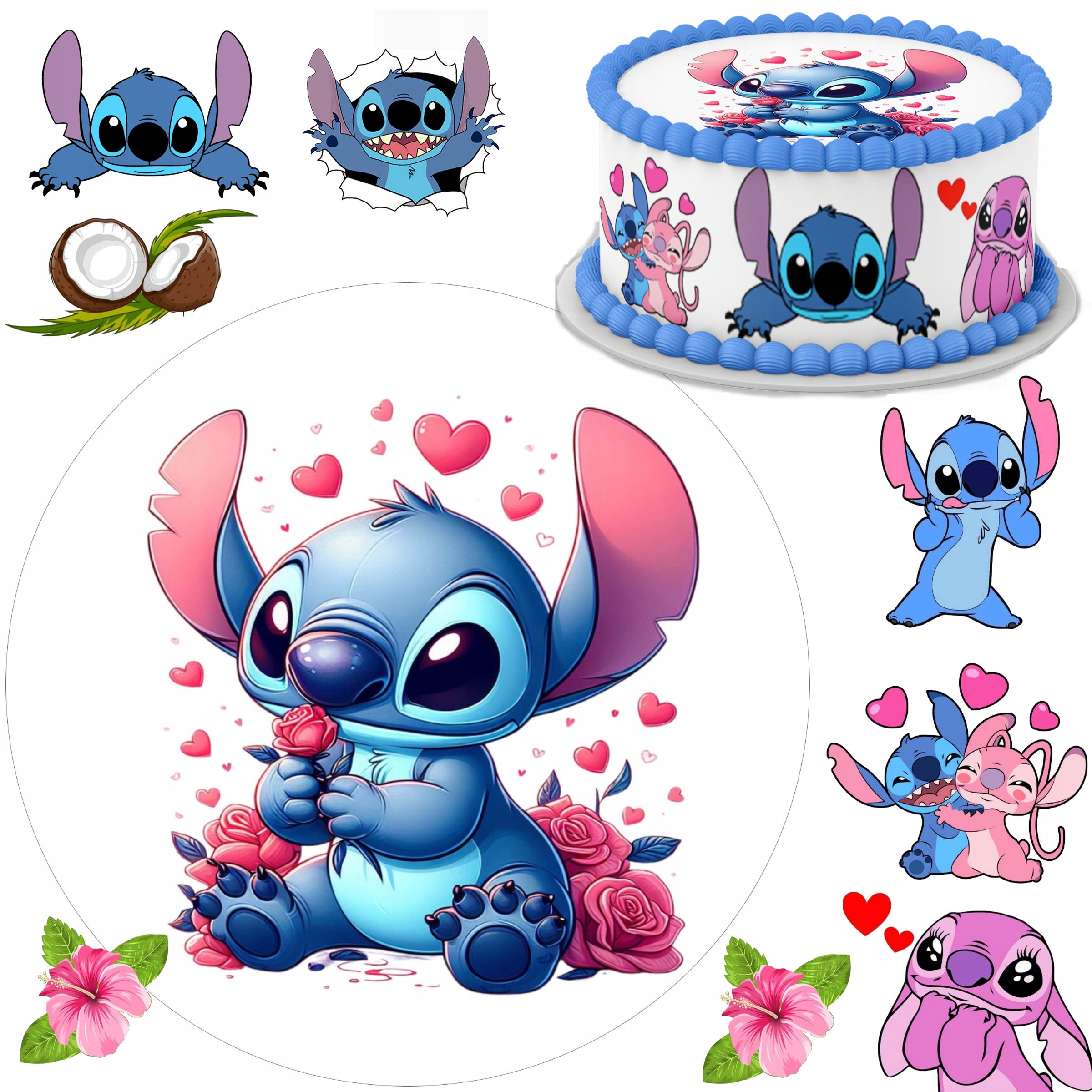 OPŁATEK NA TORT LILO STICH STITCH + POSTACIE + NAPIS • Cena, Opinie ...