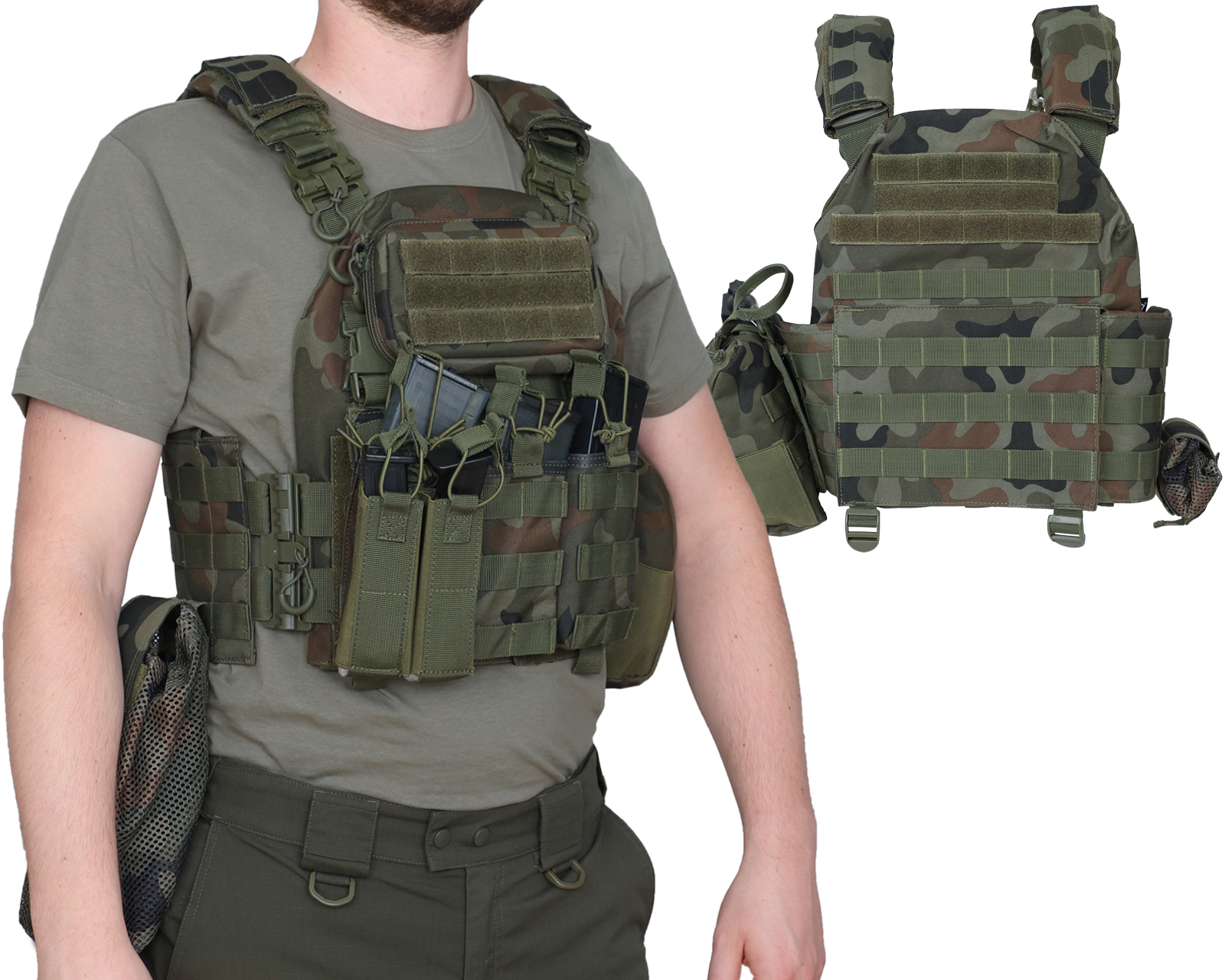 KAMIZELKA TAKTYCZNA BUCKLE ROC DOMINATOR V.2 Z ŁADOWNICAMI GROT AK AR ...